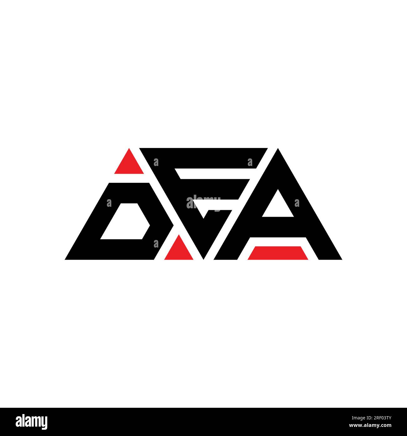 DEA triangle letter logo design with triangle shape. DEA triangle logo ...
