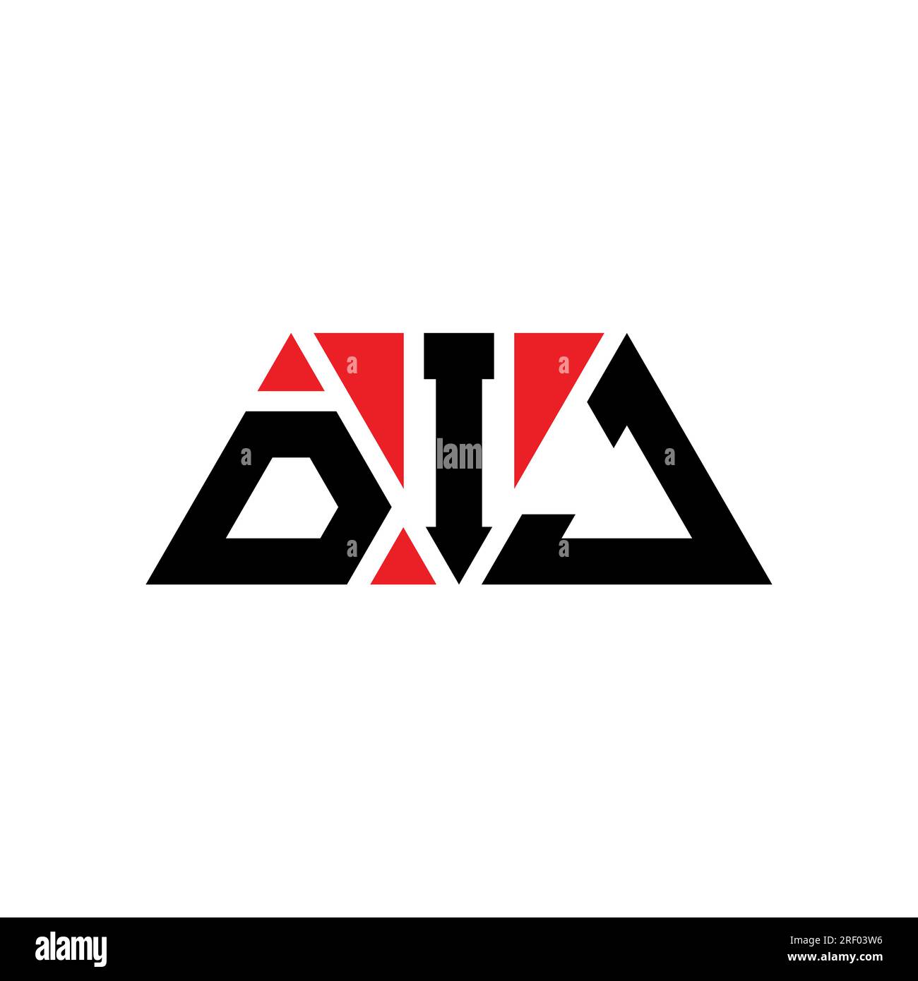 DIJ triangle letter logo design with triangle shape. DIJ triangle logo ...
