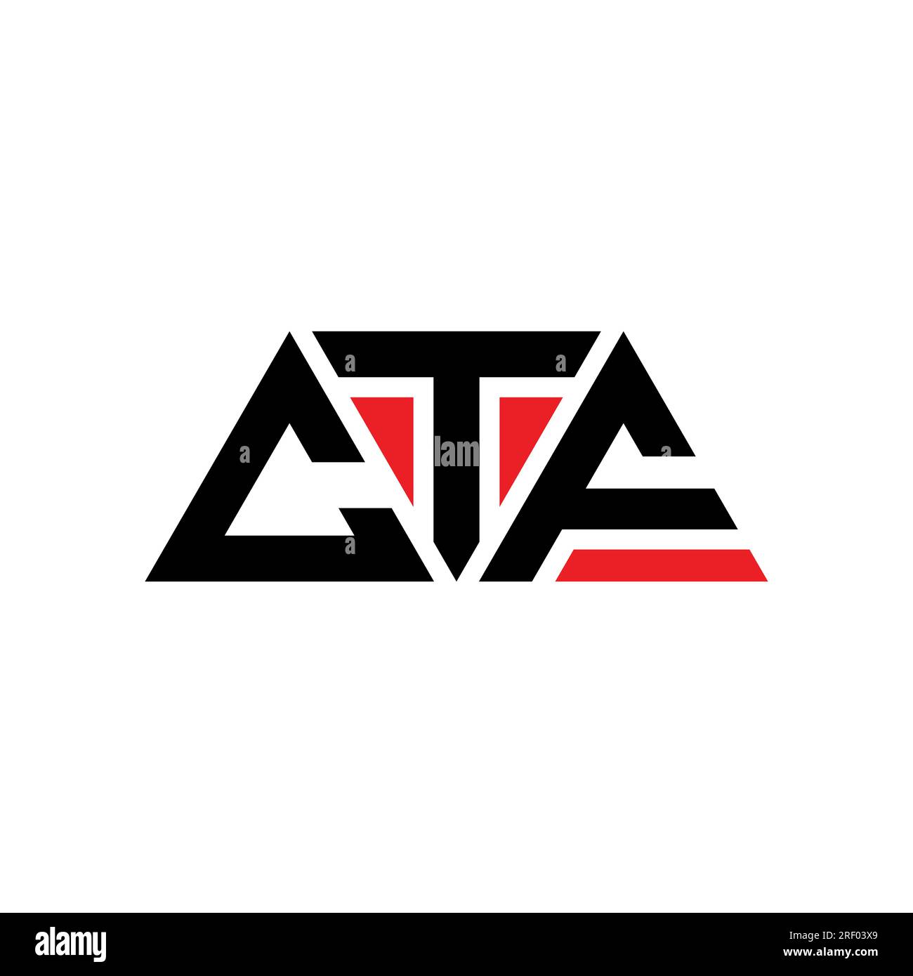 Ctf Triangle Letter Logo Design With Triangle Shape Ctf Triangle Logo