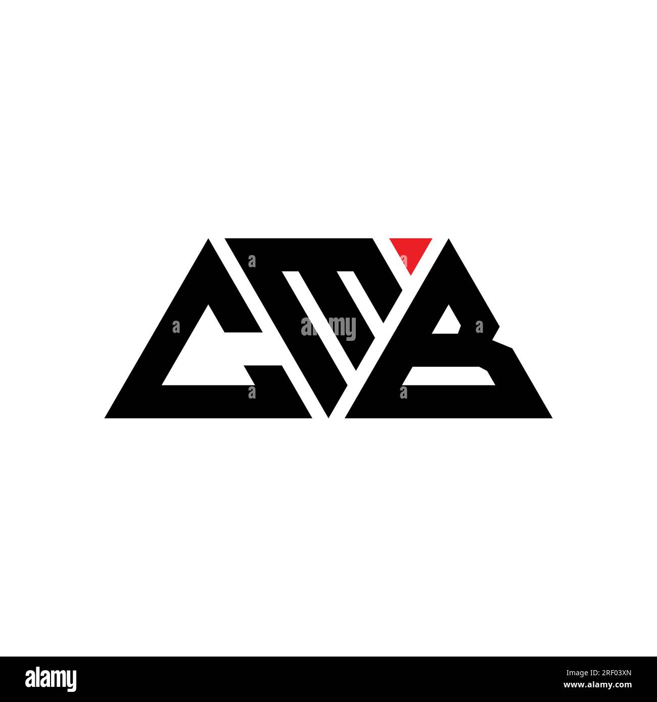 CMB triangle letter logo design with triangle shape. CMB triangle logo ...