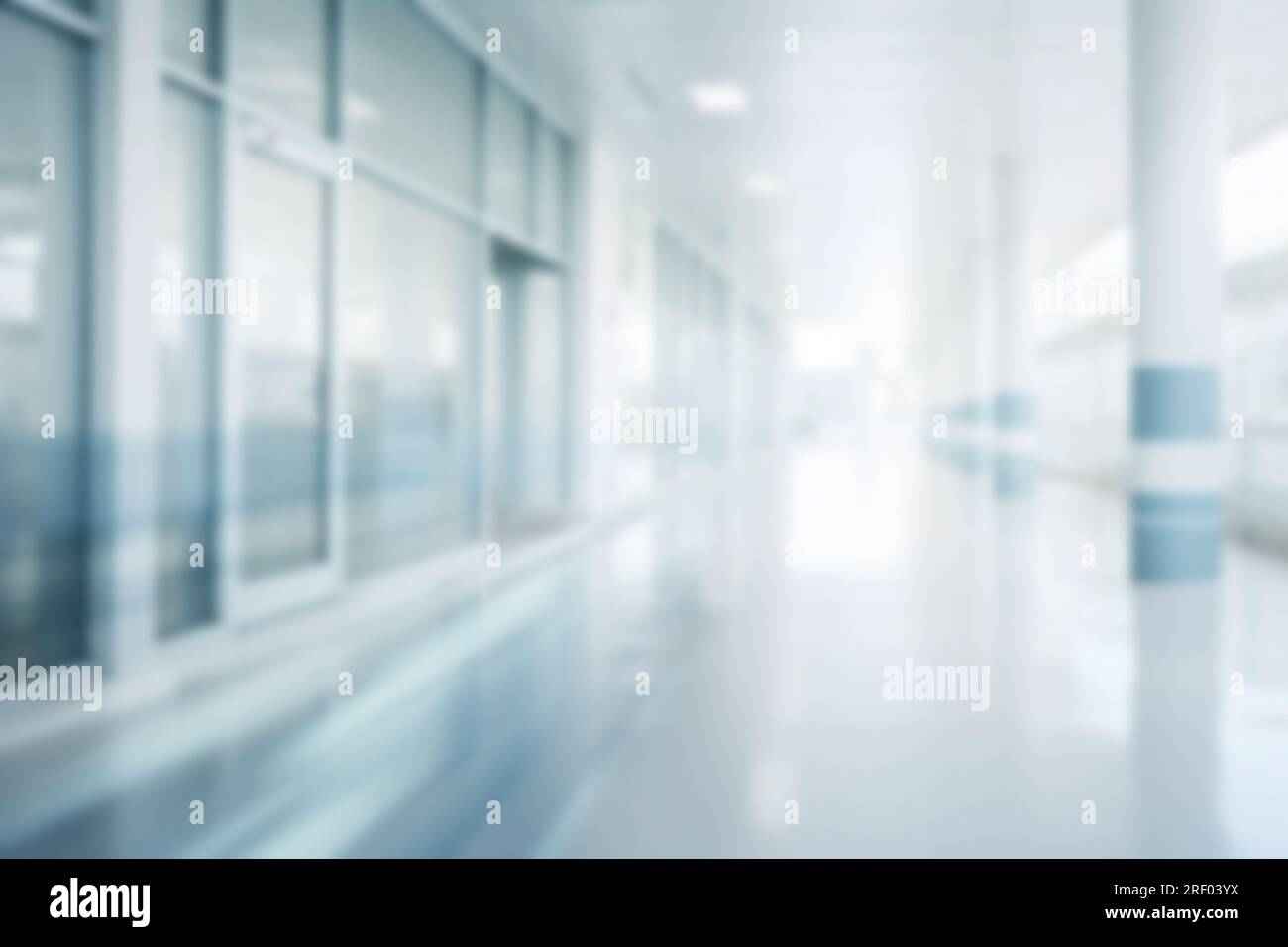 Blurred white modern hospital background Stock Photo - Alamy