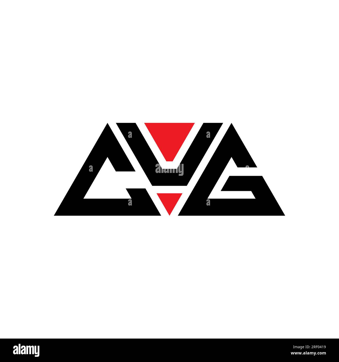 CUG triangle letter logo design with triangle shape. CUG triangle logo ...