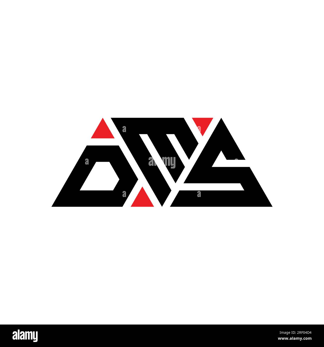 DMS triangle letter logo design with triangle shape. DMS triangle logo ...