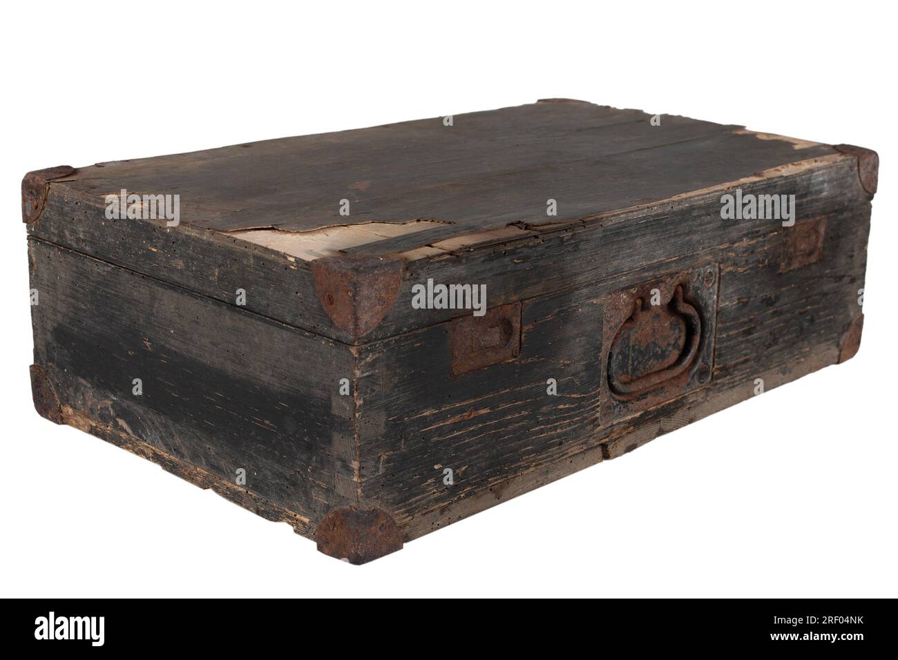 WW2 German Army ammunition wooden crate. Isolated on white background ...