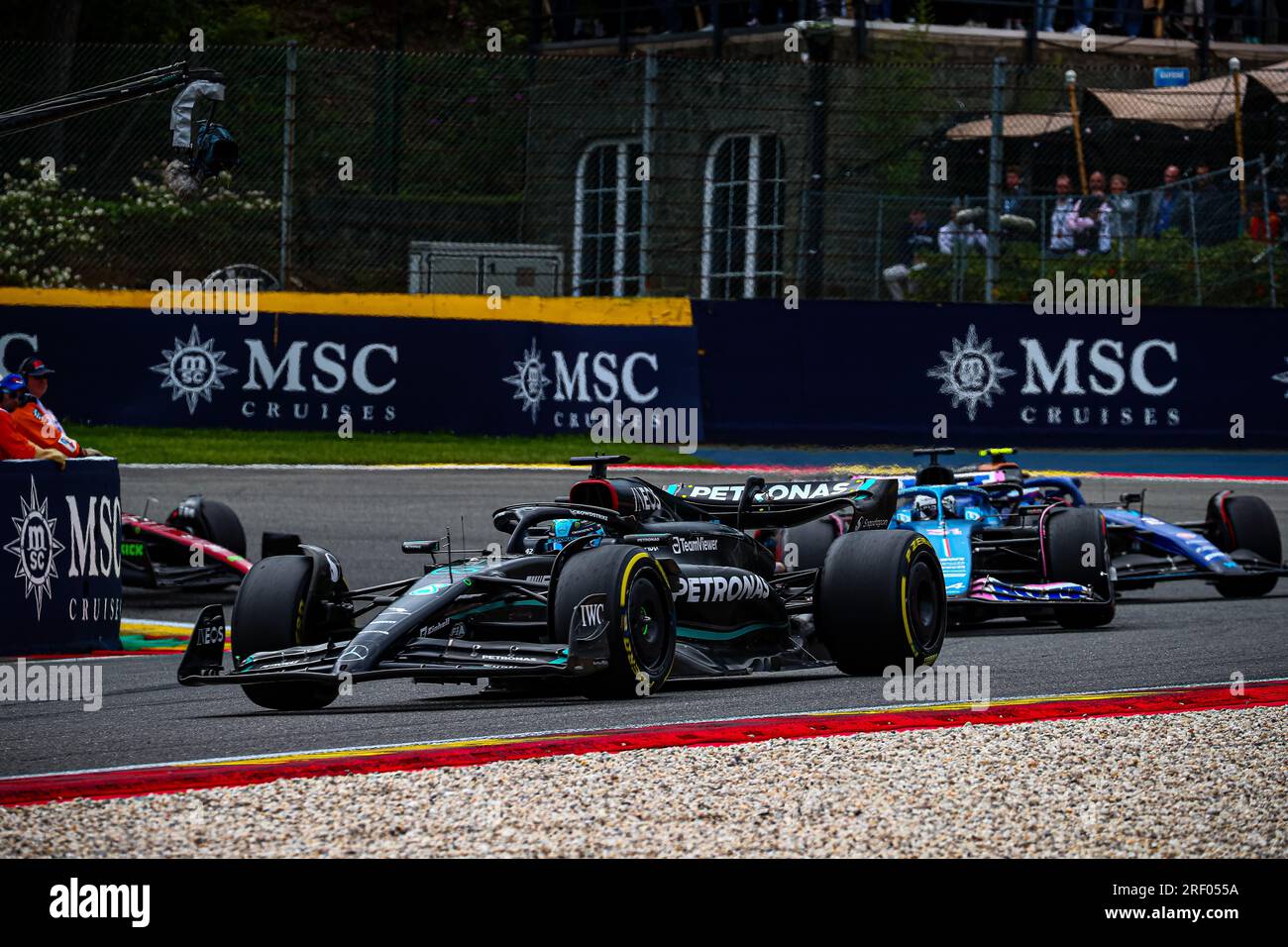 #63 George Russell, (GRB) AMG Mercedes Ineos during the Belgian GP, Spa ...