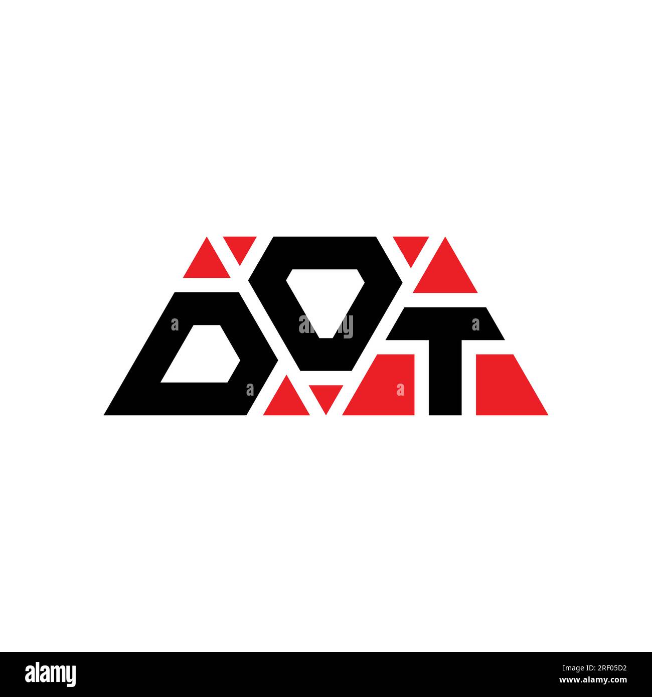 DOT triangle letter logo design with triangle shape. DOT triangle logo ...