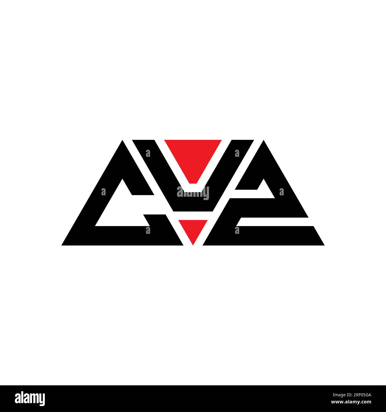 CUZ triangle letter logo design with triangle shape. CUZ triangle logo ...