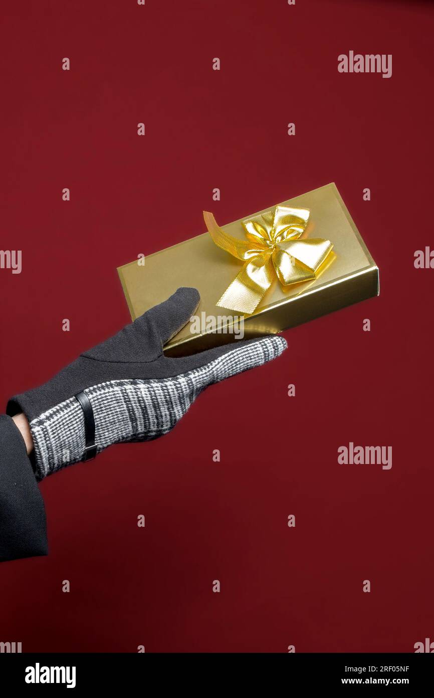 Female hand in red gloves hi-res stock photography and images - Alamy
