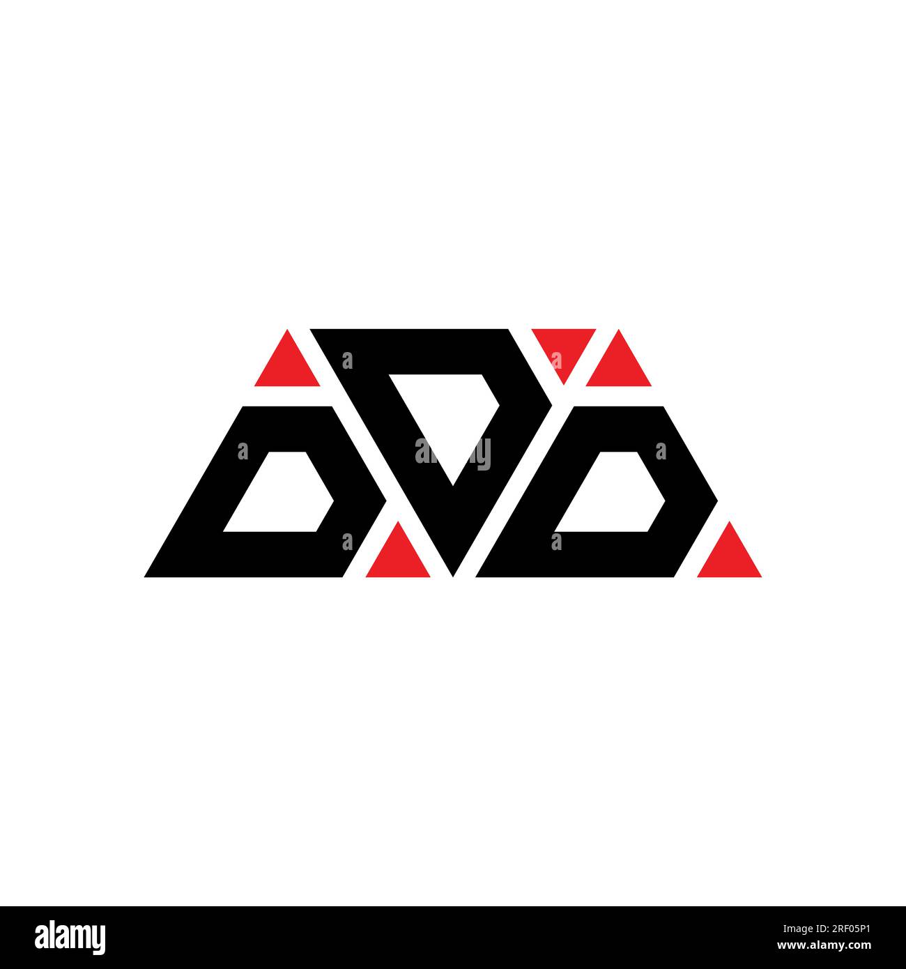 DDD triangle letter logo design with triangle shape. DDD triangle logo ...