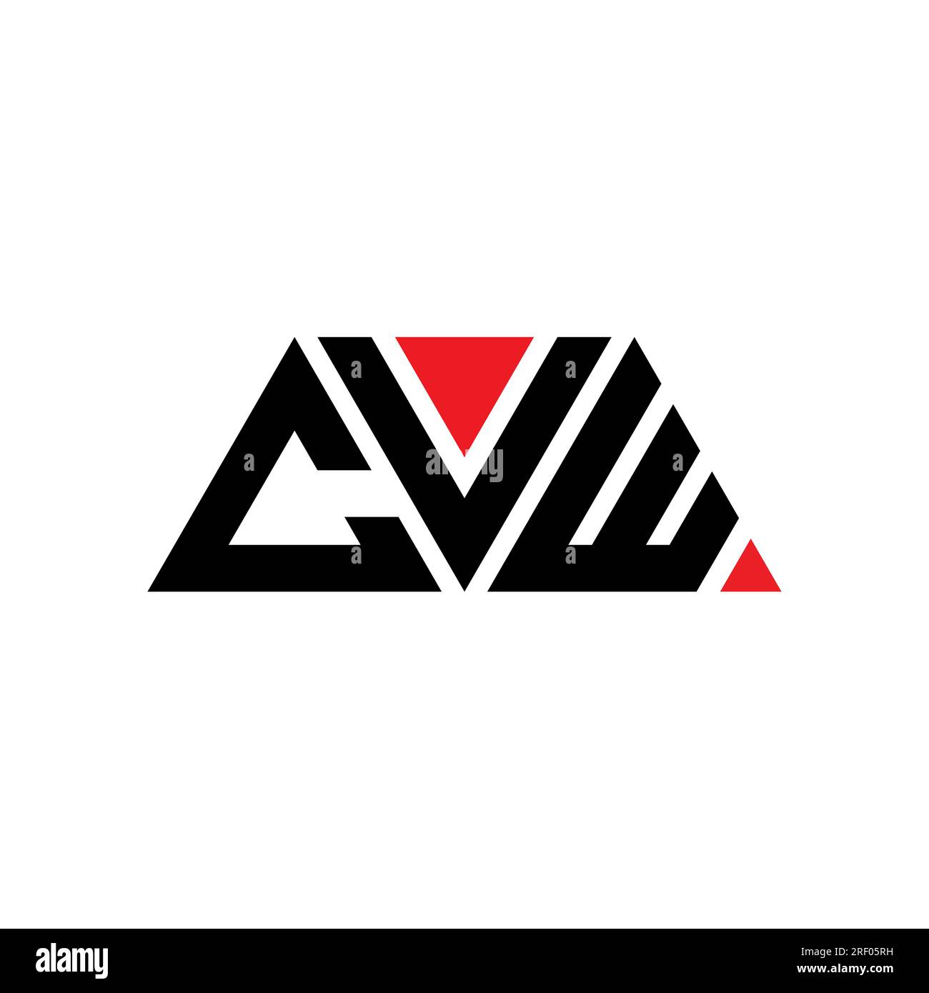 CVW triangle letter logo design with triangle shape. CVW triangle logo ...