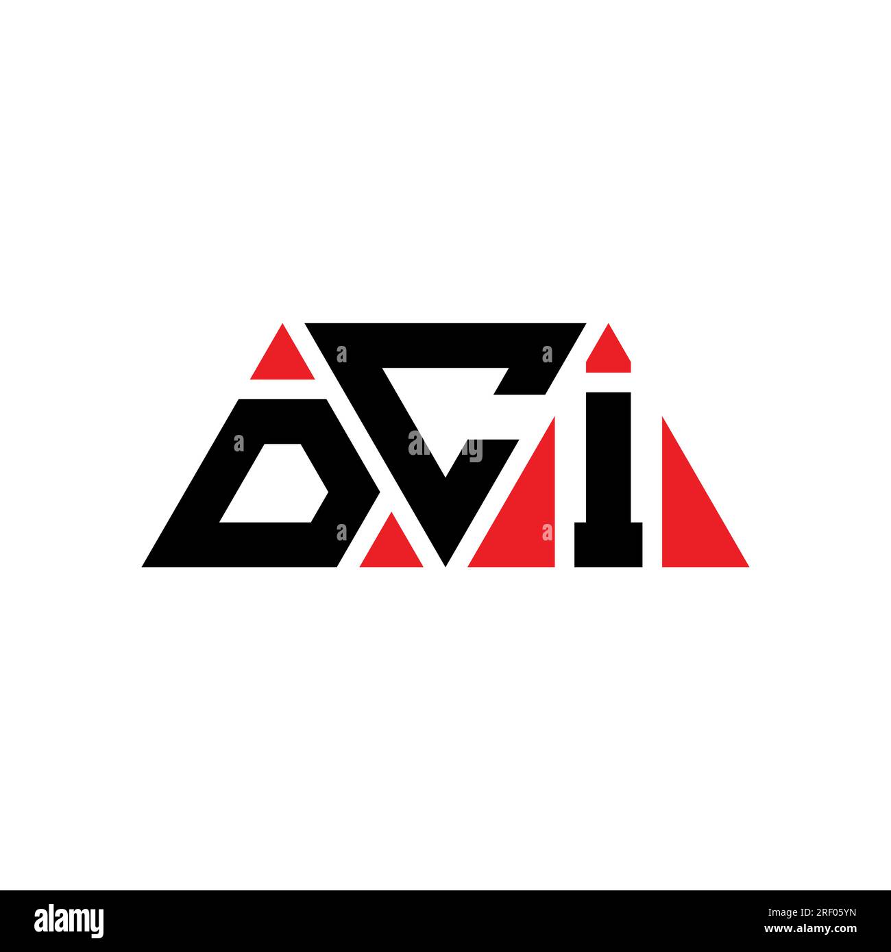 DCI triangle letter logo design with triangle shape. DCI triangle logo ...