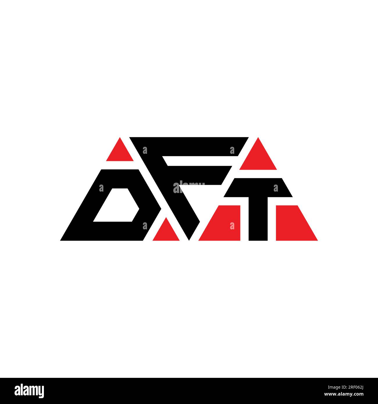 Dft Triangle Letter Logo Design With Triangle Shape Dft Triangle Logo