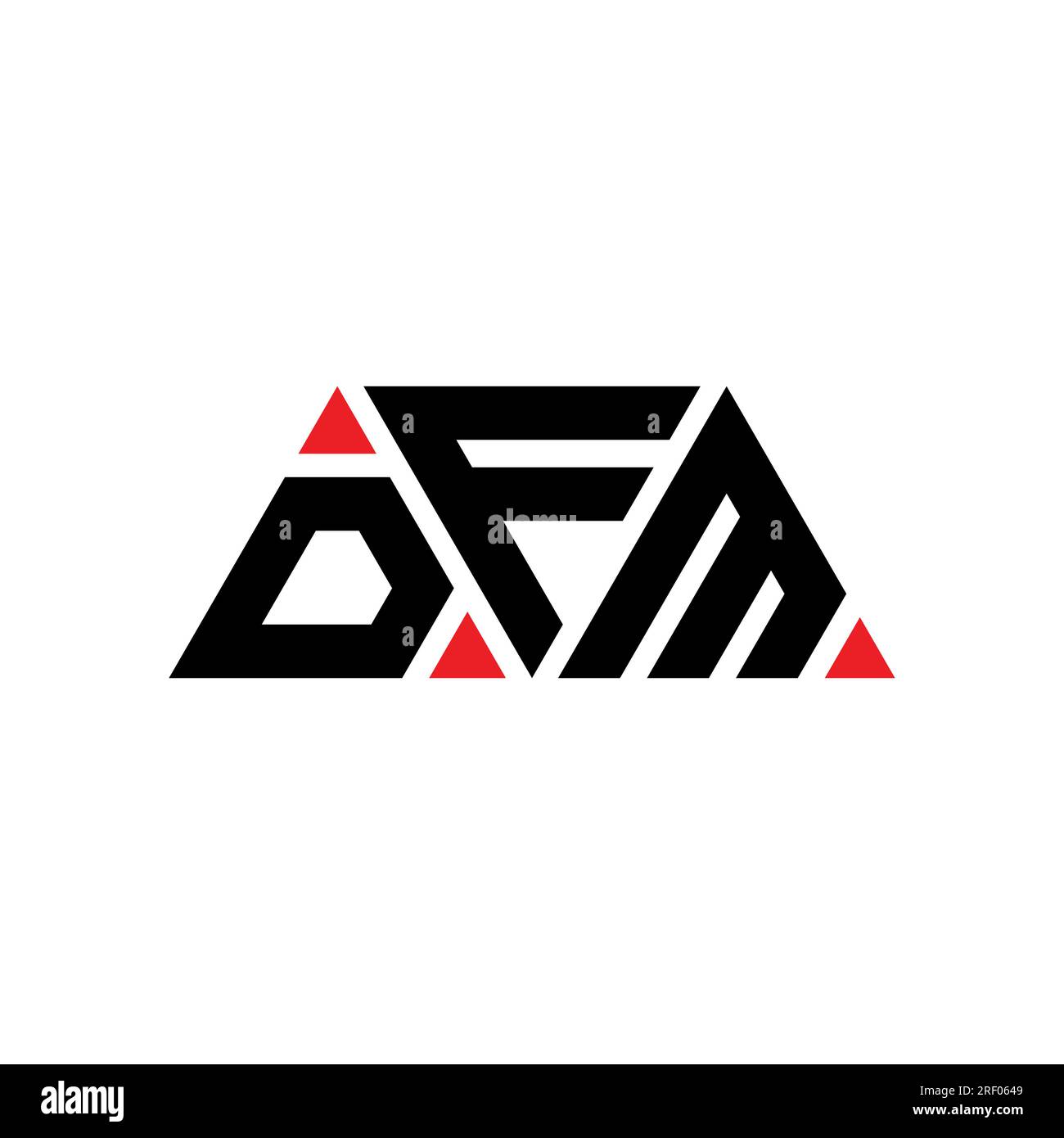 DFM triangle letter logo design with triangle shape. DFM triangle logo ...