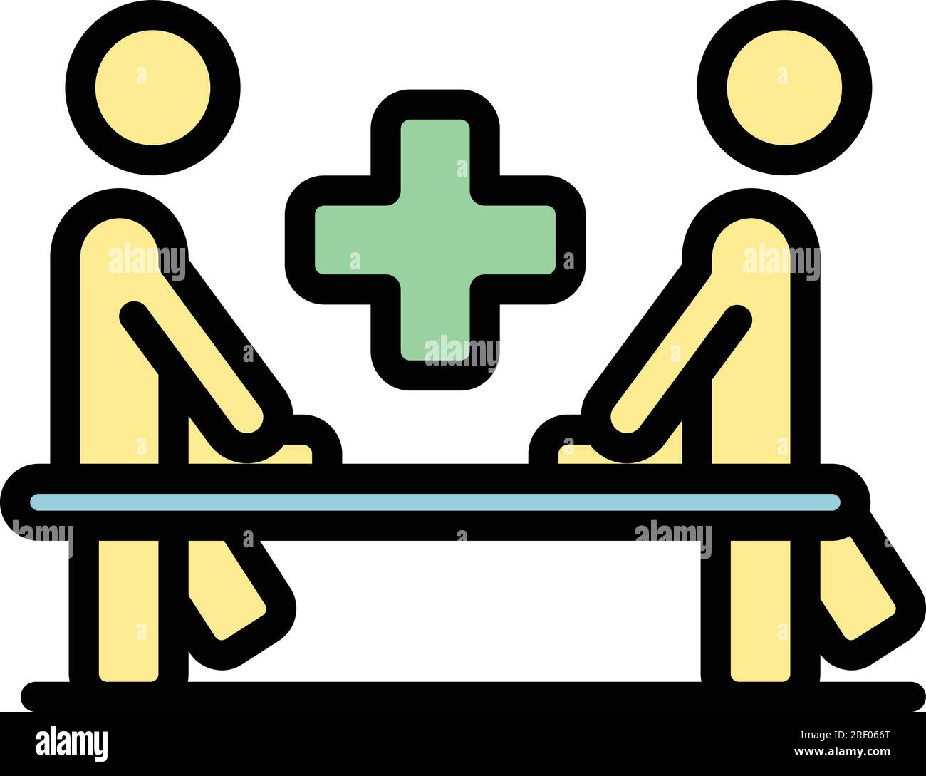 Sport doctor icon outline vector. Medical man. Injury patient color ...