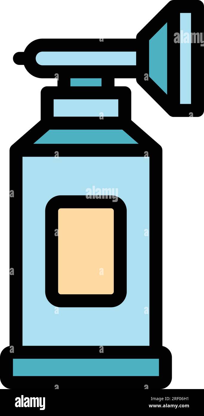 Pulse tank icon outline vector. Medical oxygen. Home equipment color ...