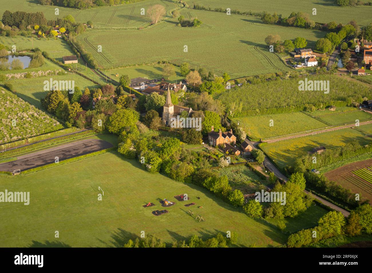 Aerial view of the village of Collier Street and the surrounding ...