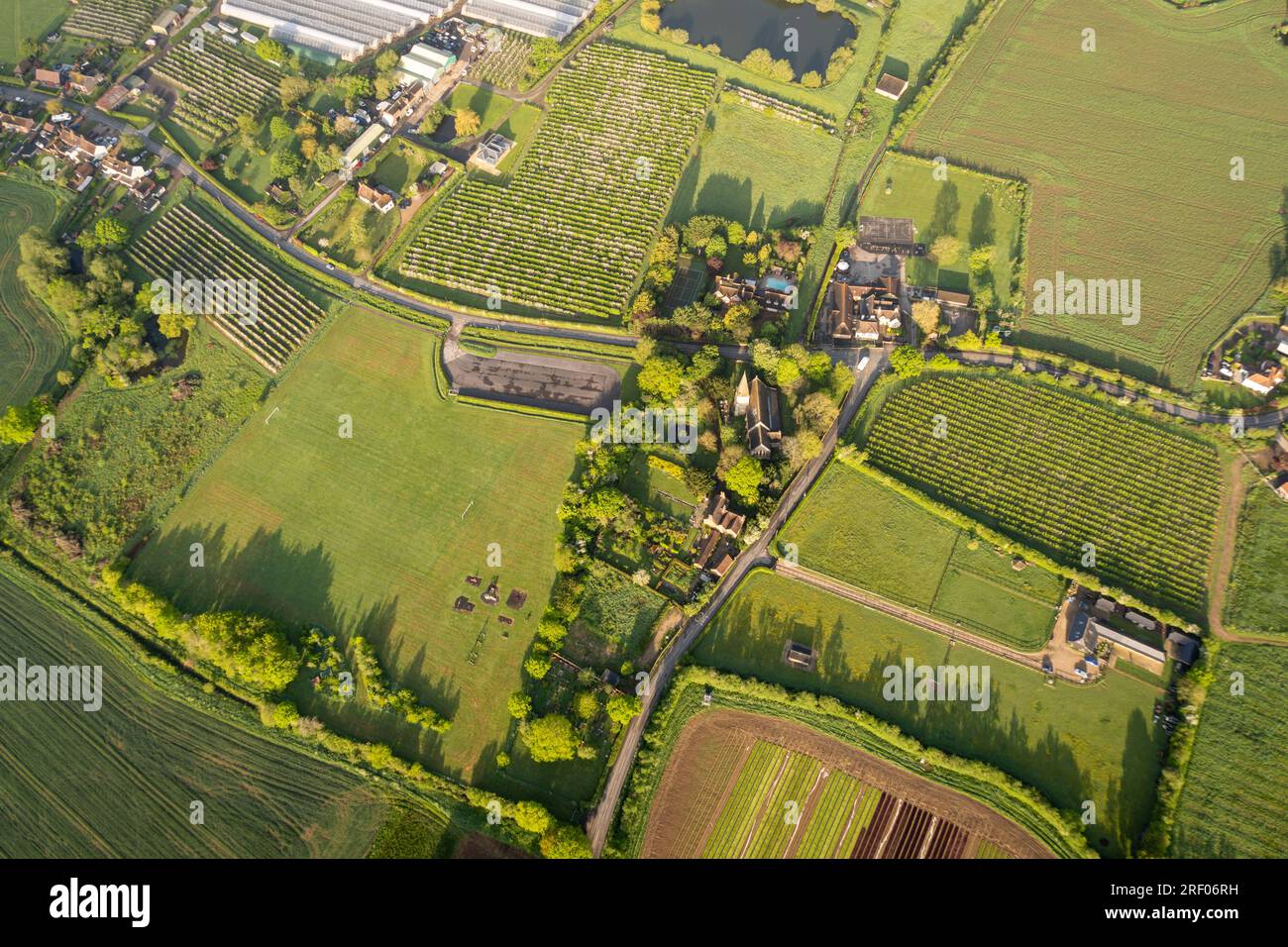 Aerial view of the village of Collier Street and the surrounding ...