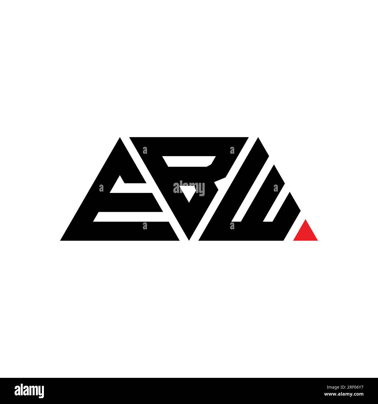 EBW triangle letter logo design with triangle shape. EBW triangle logo ...