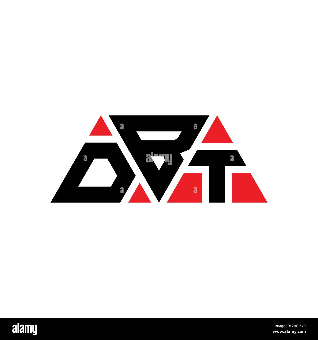 DBT triangle letter logo design with triangle shape. DBT triangle logo ...