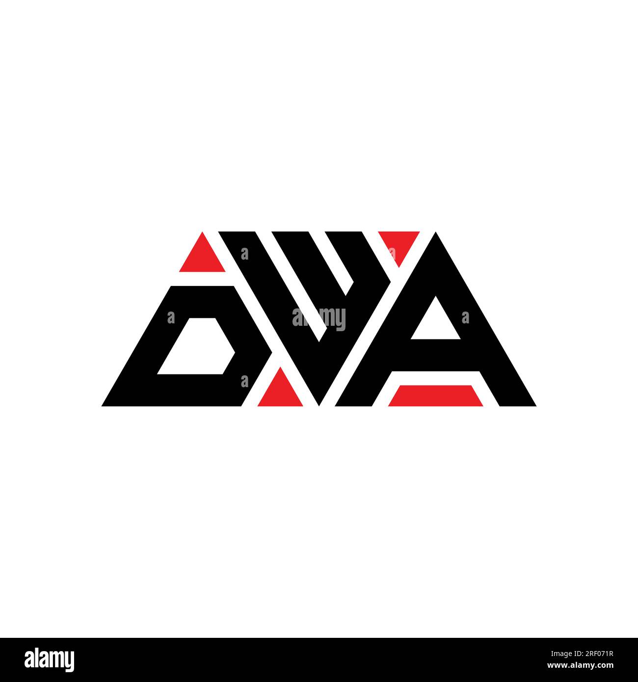 DWA triangle letter logo design with triangle shape. DWA triangle logo ...
