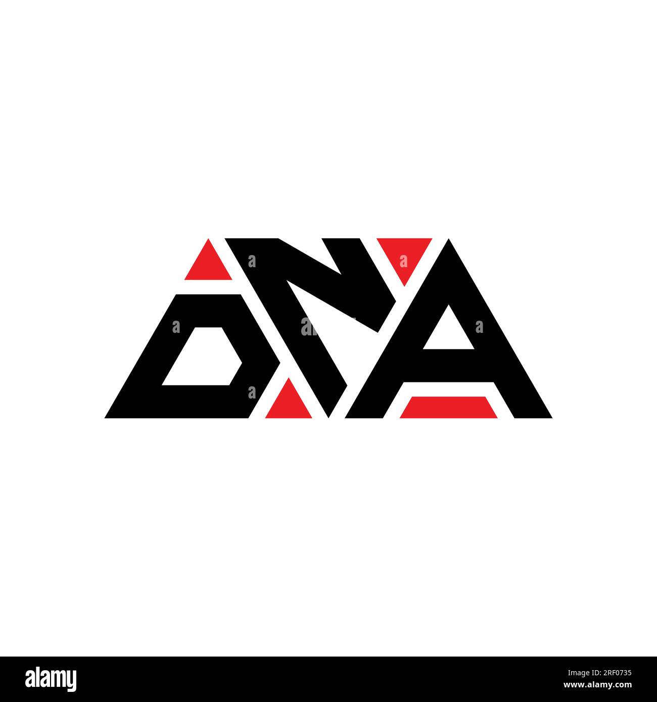 DNA triangle letter logo design with triangle shape. DNA triangle logo ...