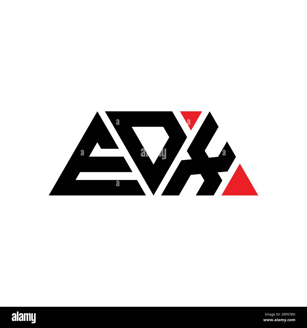 EDX triangle letter logo design with triangle shape. EDX triangle logo ...