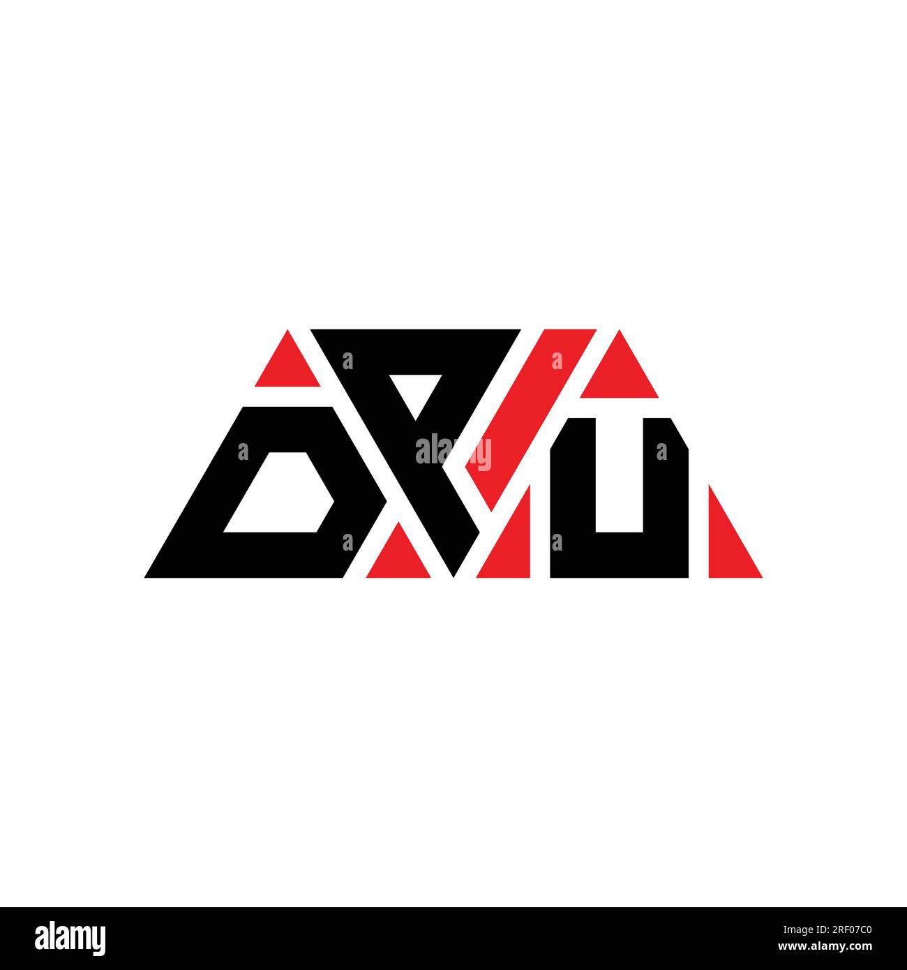 DPU triangle letter logo design with triangle shape. DPU triangle logo ...