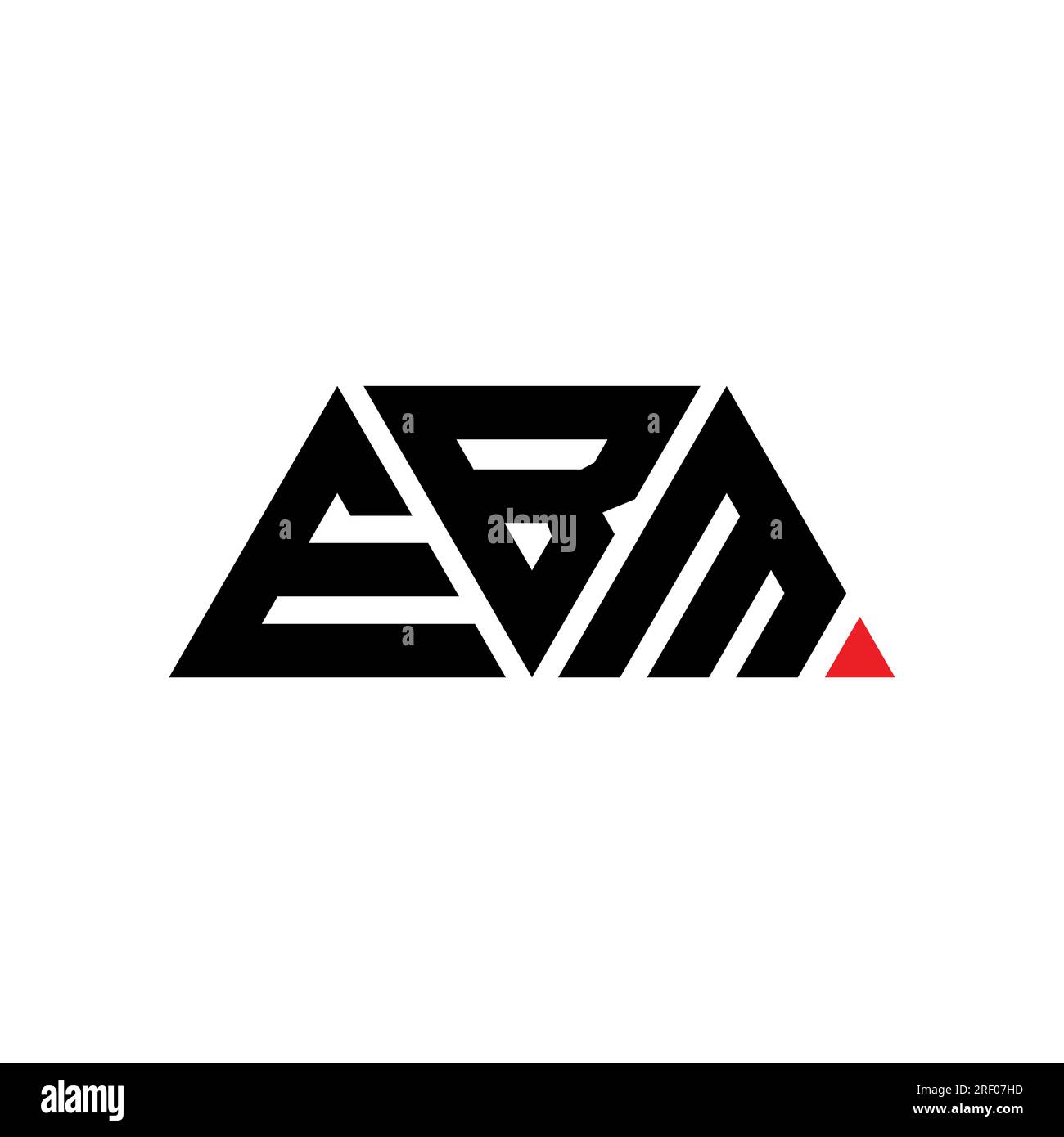 EBM triangle letter logo design with triangle shape. EBM triangle logo design monogram. EBM ...