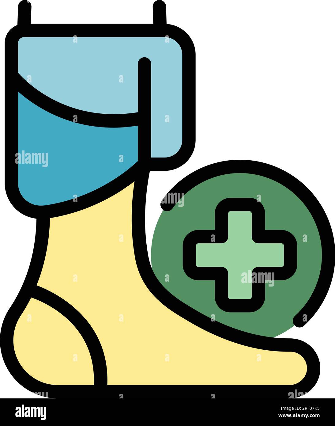 Sport man leg injury icon outline vector. Medical doctor. Therapy ...