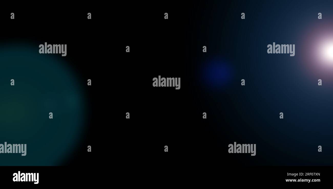 lens flare, iridescent glare over black background. lare effect Stock ...