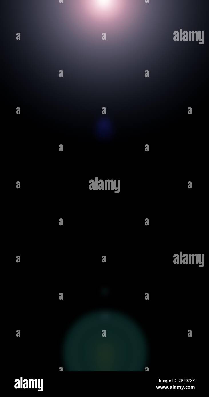 lens flare, iridescent glare over black background. lare effect Stock ...