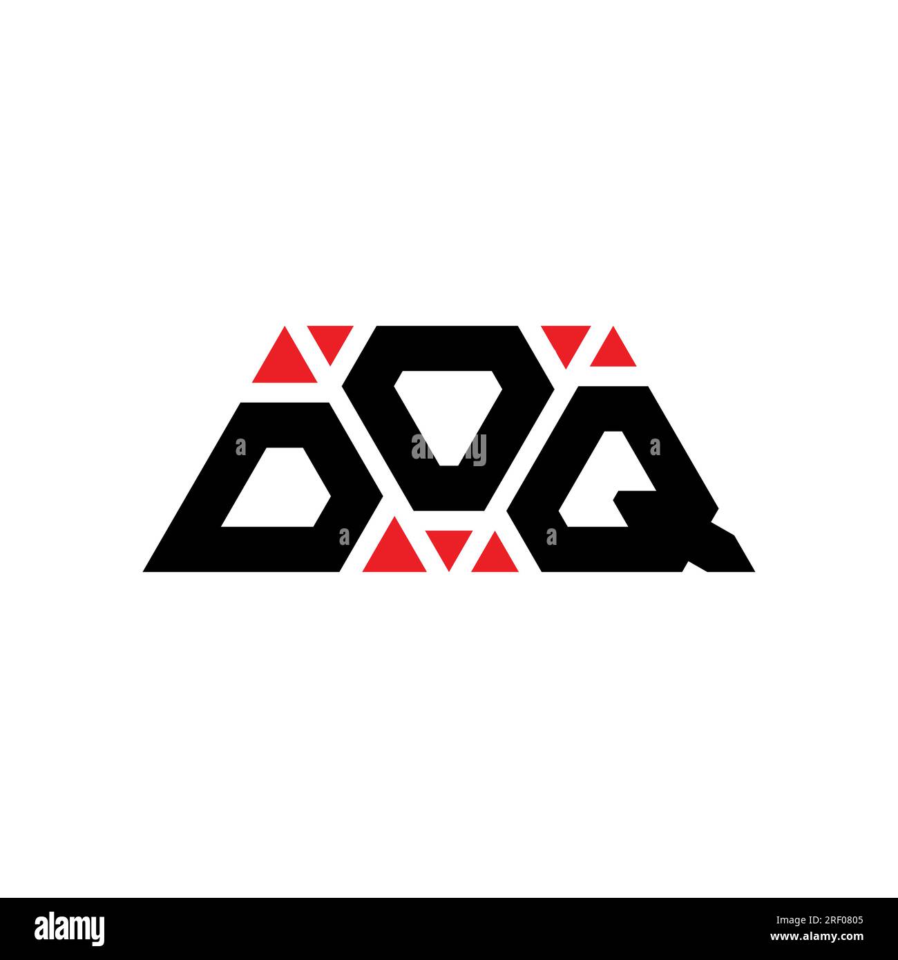 DOQ triangle letter logo design with triangle shape. DOQ triangle logo ...