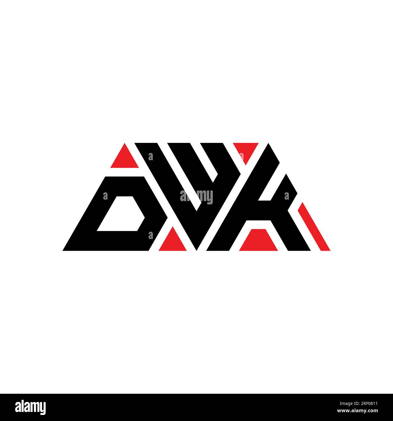 DWK triangle letter logo design with triangle shape. DWK triangle logo ...