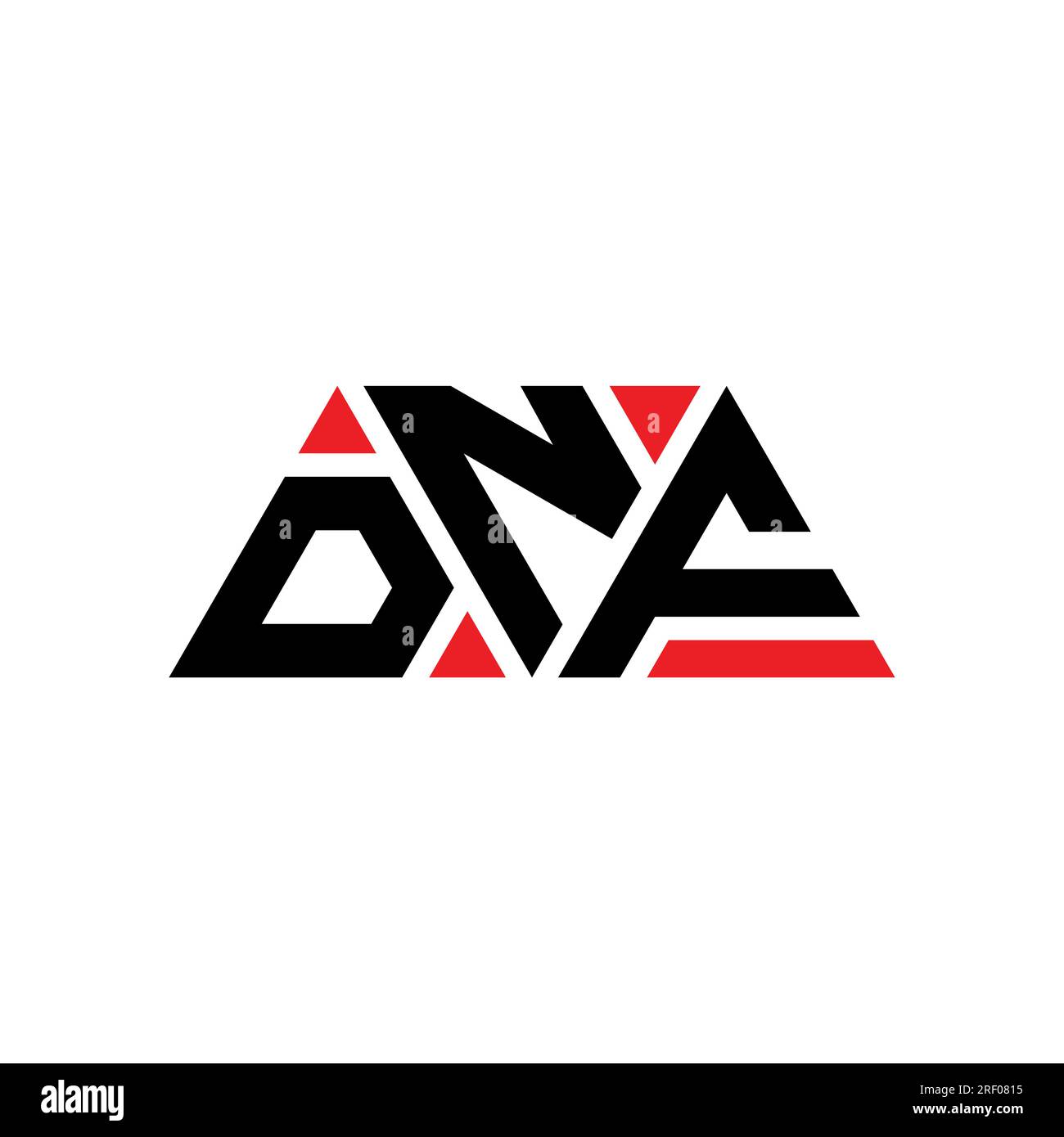 DNF triangle letter logo design with triangle shape. DNF triangle logo ...