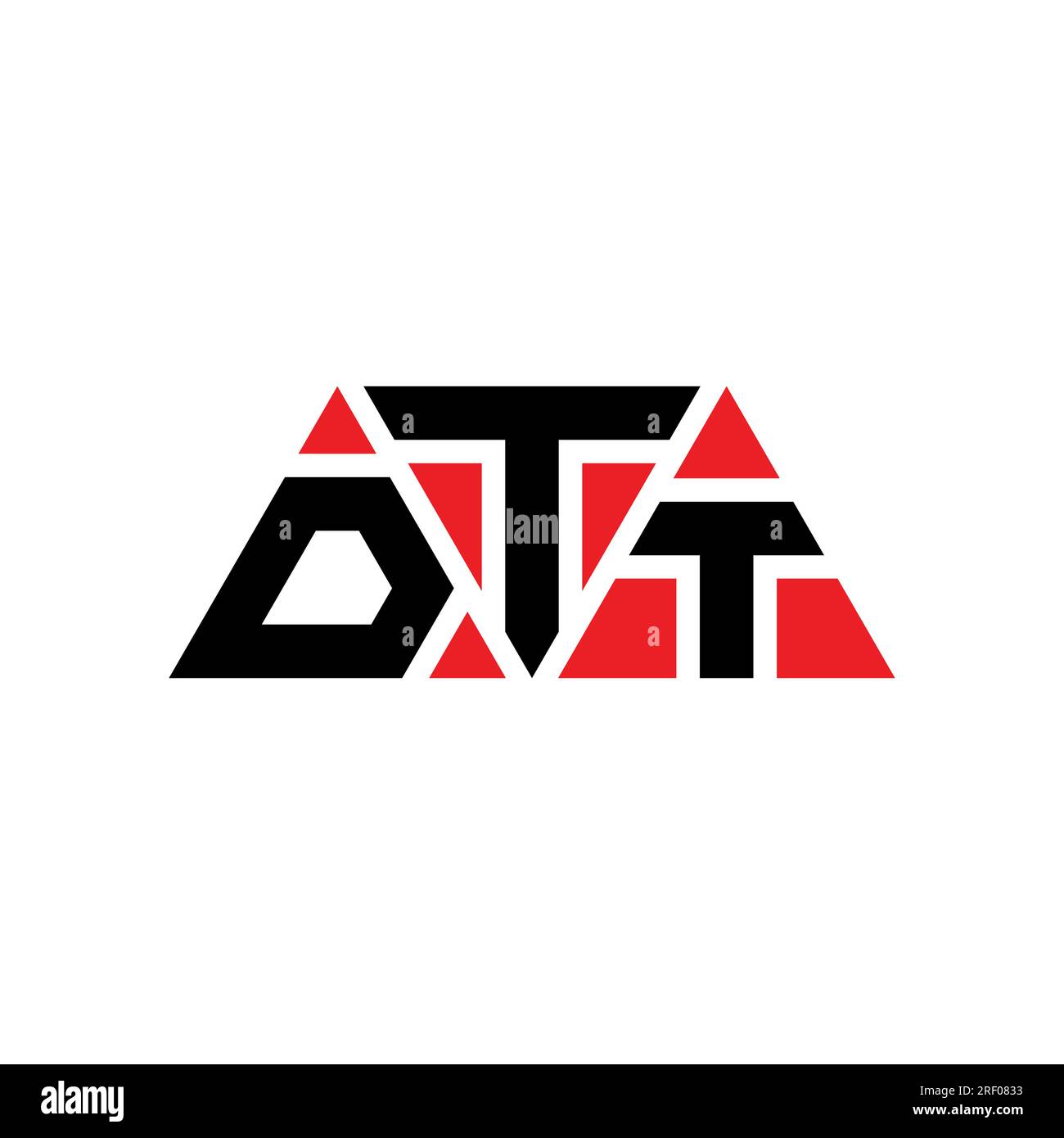 DTT triangle letter logo design with triangle shape. DTT triangle logo ...