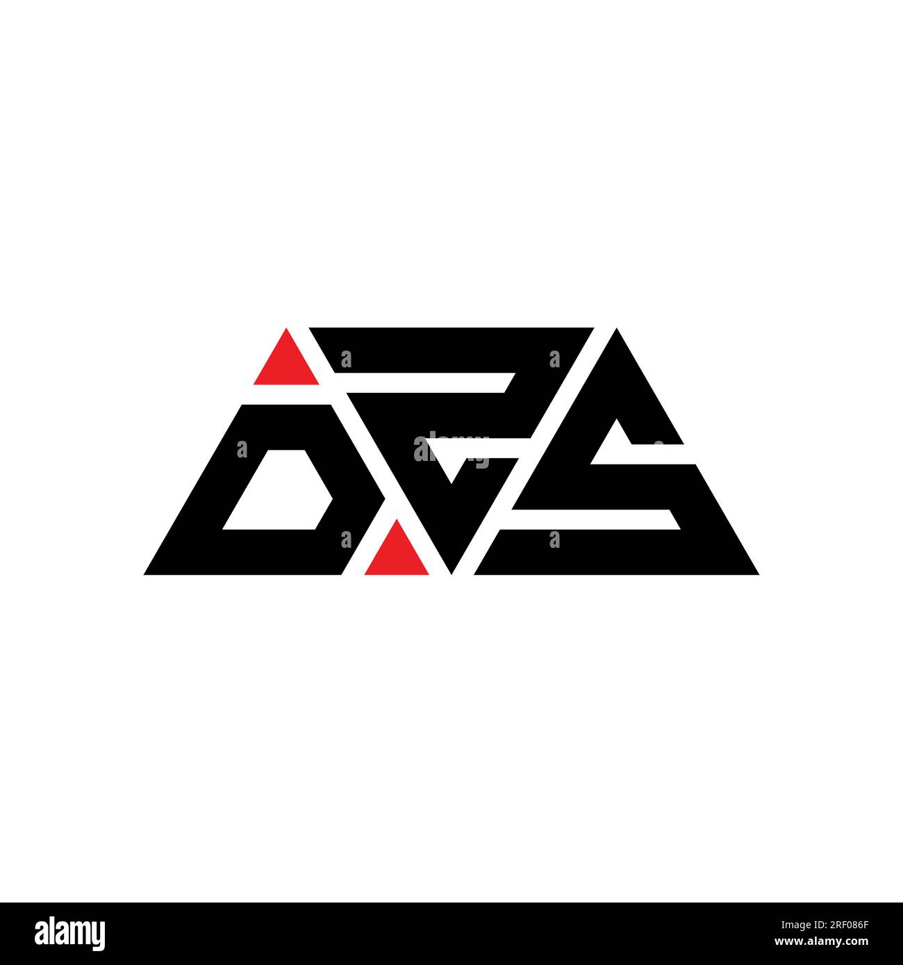 DZS triangle letter logo design with triangle shape. DZS triangle logo ...