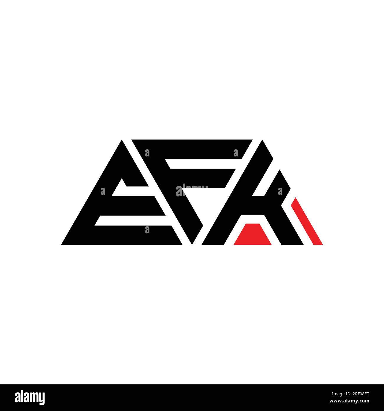 EFK triangle letter logo design with triangle shape. EFK triangle logo ...