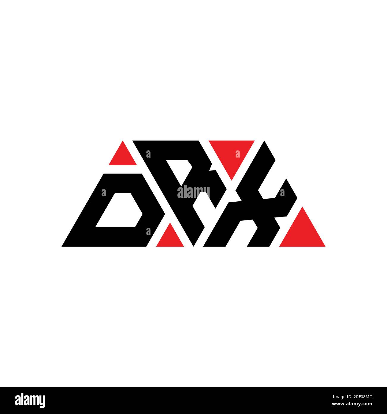 DRX triangle letter logo design with triangle shape. DRX triangle logo ...