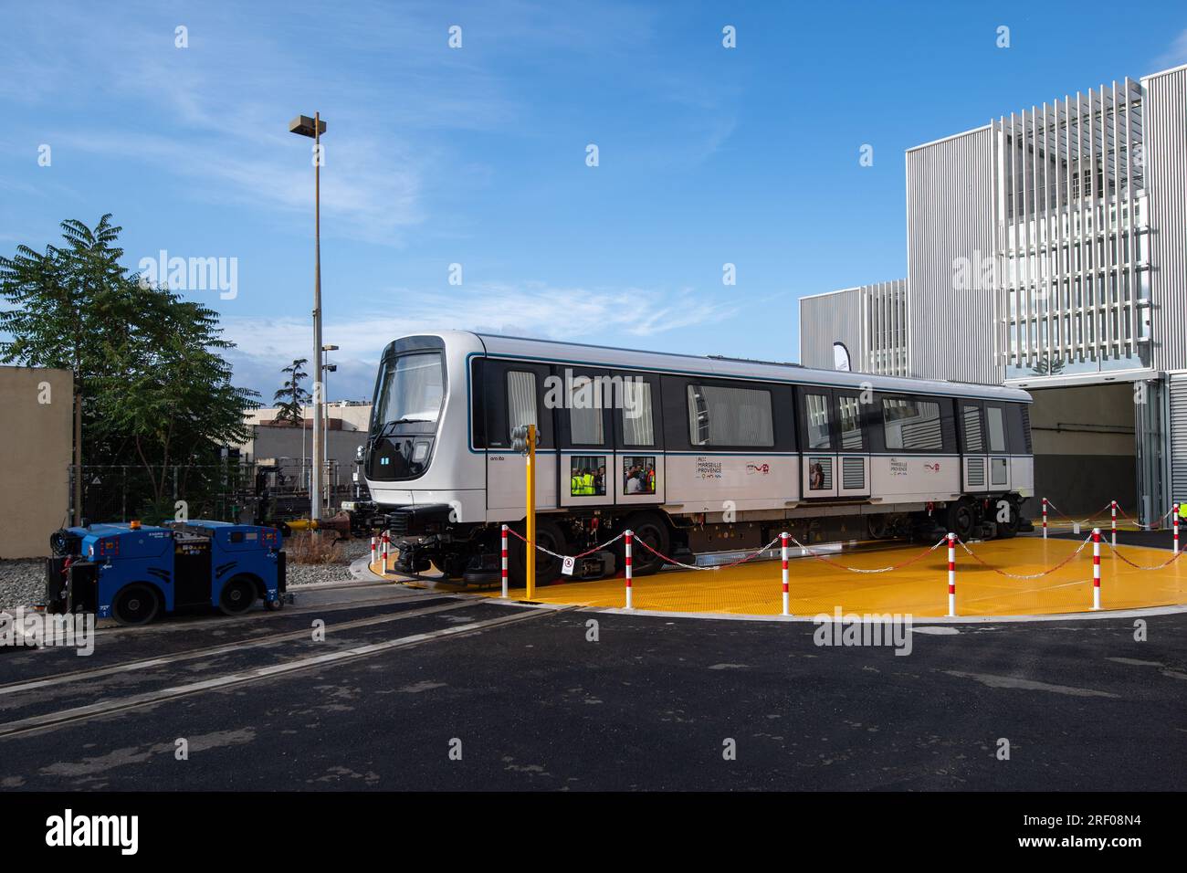 General view of a carriage manufactured by Alstom and designed by ...