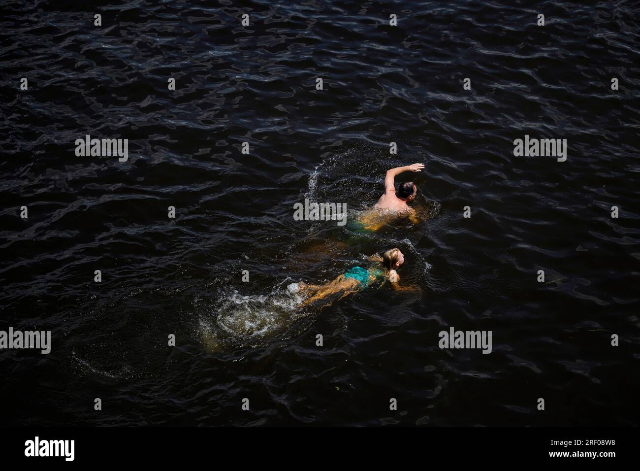 Ottawa, Can. 30th July, 2023. People swim in the Ottawa River at the ...