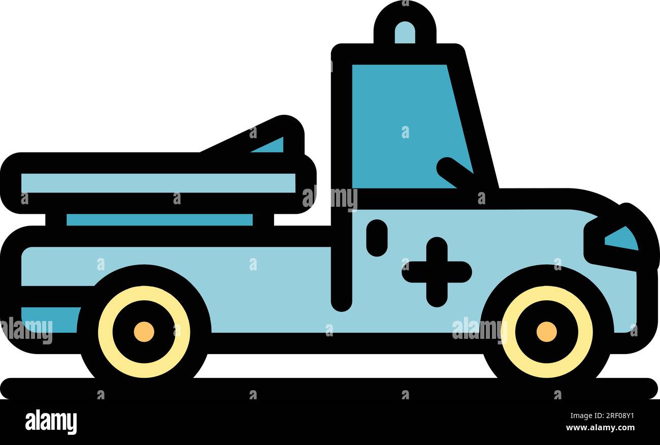 Sport ambulance car icon outline vector. Doctor man. Medical patient ...