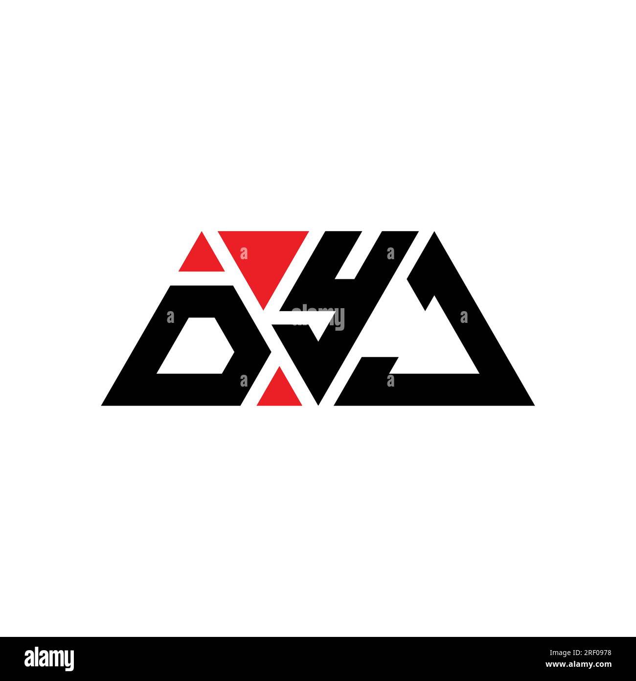 DYJ triangle letter logo design with triangle shape. DYJ triangle logo ...