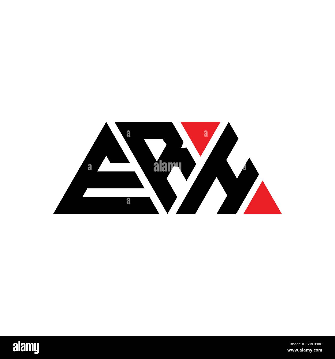 ERH triangle letter logo design with triangle shape. ERH triangle logo design monogram. ERH ...