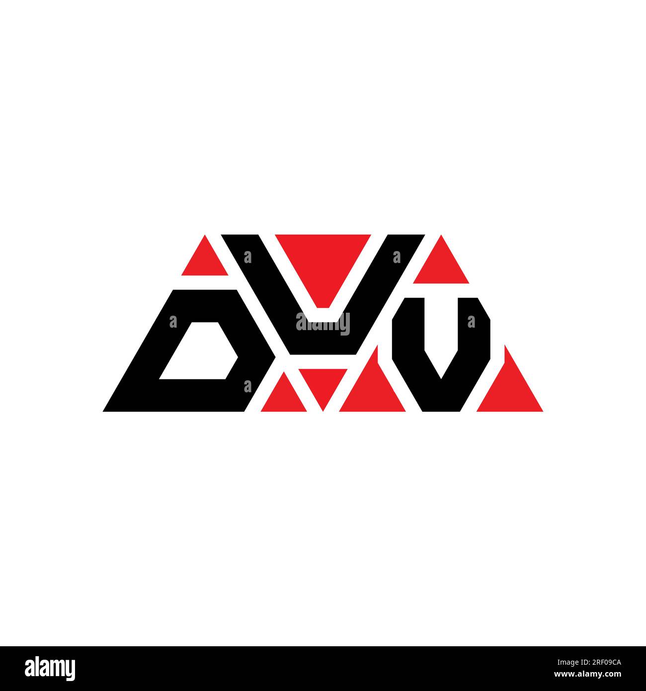 DUV triangle letter logo design with triangle shape. DUV triangle logo ...