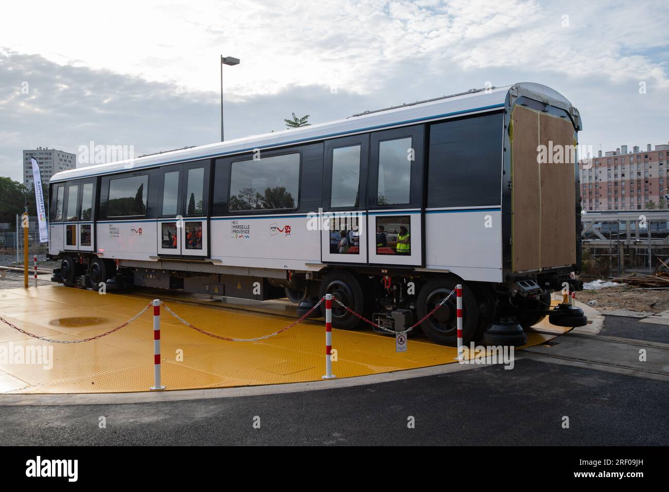 Genera view of a carriage manufactured by Alstom and designed by ...