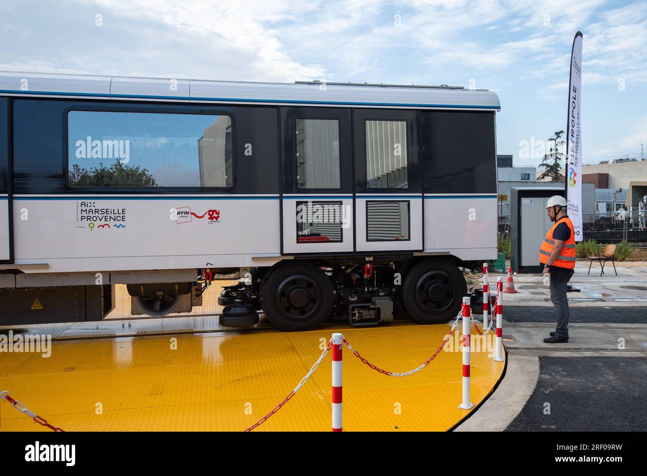Genera view of a carriage manufactured by Alstom and designed by ...
