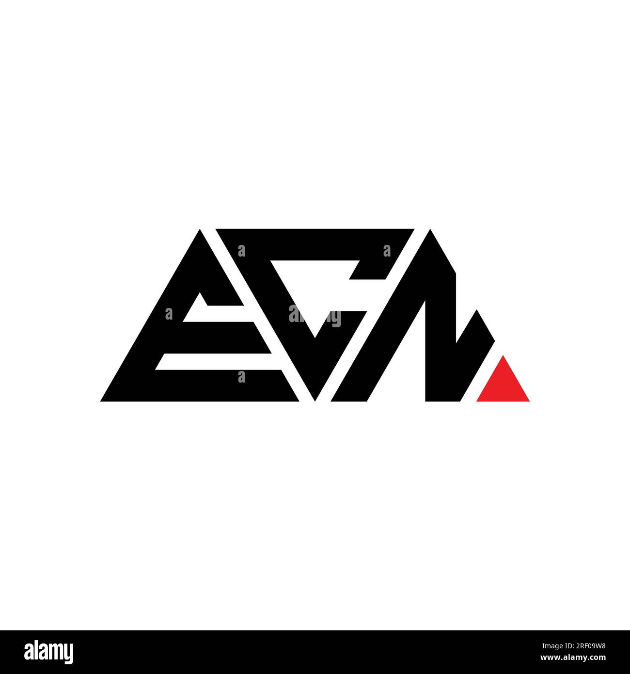 ECN triangle letter logo design with triangle shape. ECN triangle logo ...
