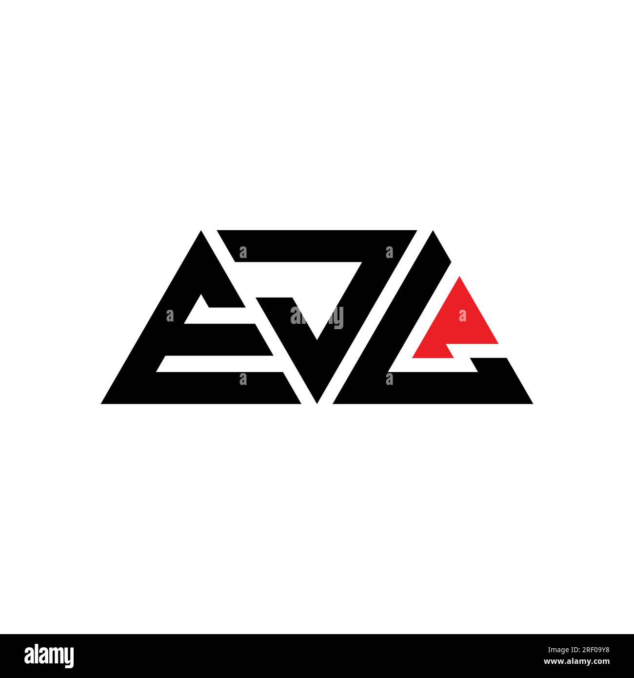 EJL triangle letter logo design with triangle shape. EJL triangle logo ...