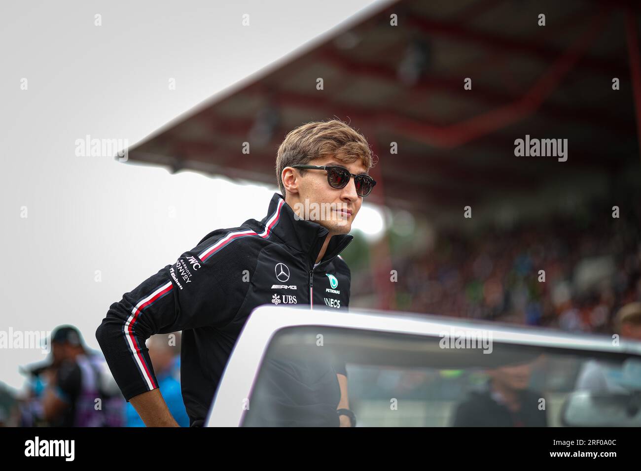 #63 George Russell, (GRB) AMG Mercedes Ineos during the Belgian GP, Spa ...