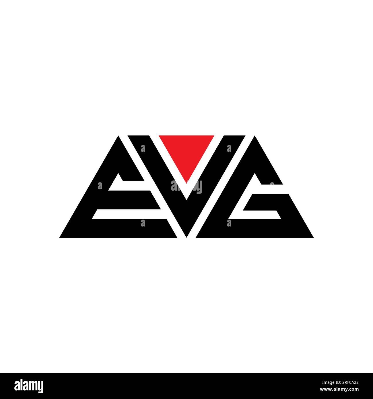EVG triangle letter logo design with triangle shape. EVG triangle logo ...